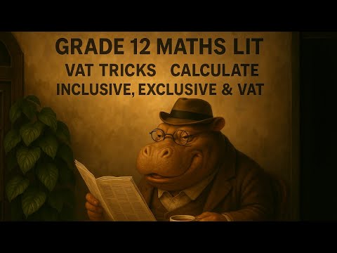 Grade 12 Maths Lit: VAT Exclusive, VAT inclusive & VAT Magic Formula