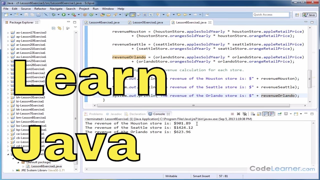 Learn Java - Exercise 06x - Working with Object Instance Variables