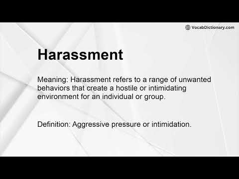 Harassment Meaning
