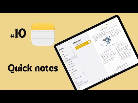 #10 Apple Notes (iPad): Quick notes for Beginners
