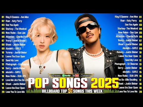 Lady Gaga, Bruno Mars, Billie Eilish, Sabrina Carpenter, Benson Boone - Billboard Top 50 This Week