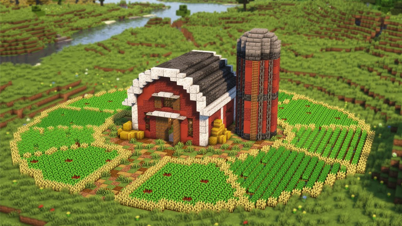 How to Build a Red Barn | Minecraft - Minecraft Builders