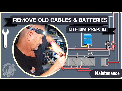 Removing Old #AGM Batteries and Cables and Making New Cable Run: #Lithium Battery Upgrade 03