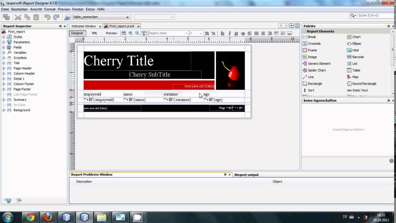 Java prog#115  Reports   Jasper iReports  Generate First Report