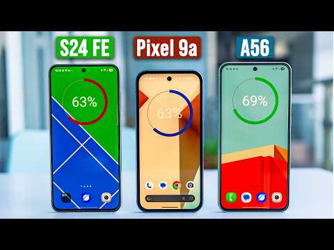 Samsung S24 FE vs. A56 vs. Pixel 9a Battery Drain & Camera Test!