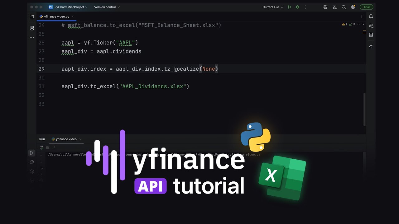 YFinance API Full PythonTutorial