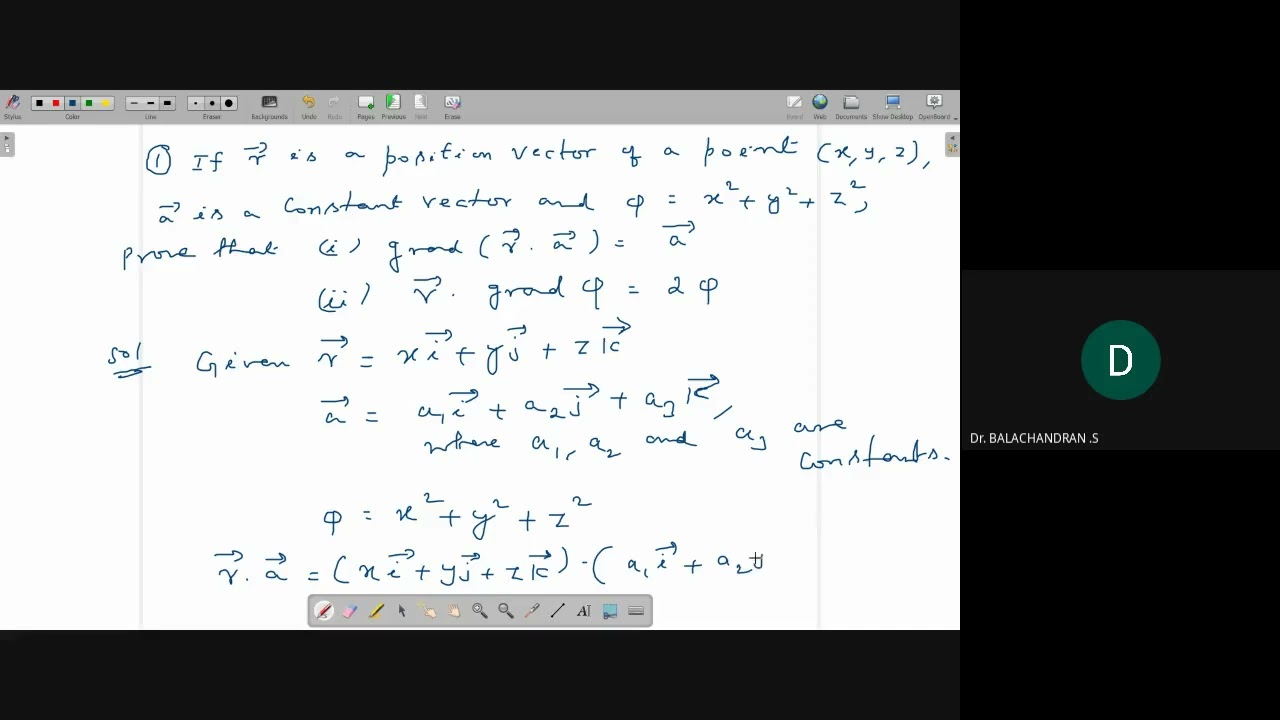 Vector differentiation - Lecture 1