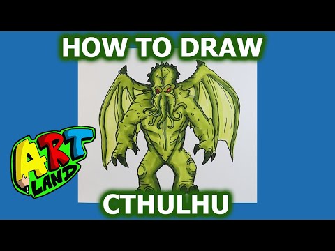 How to Draw Cthulhu Step by Step – I'm Youtuber – Follow my videos to ...