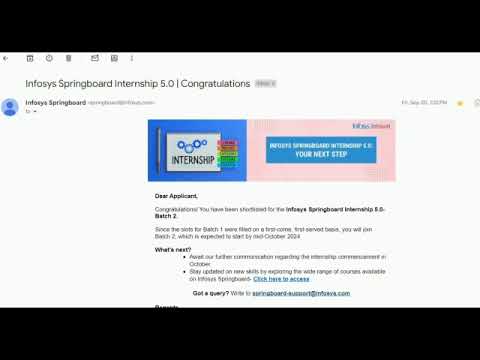 Infosys springboard internship 5.0 | How to get selected step by step guide