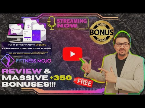 FittnessMojo Review⚡📲Create Self-Updating Affiliate HEALTH & FITNESS WEBSITES💻⚡FREE +350 Bonuses💲💰💸