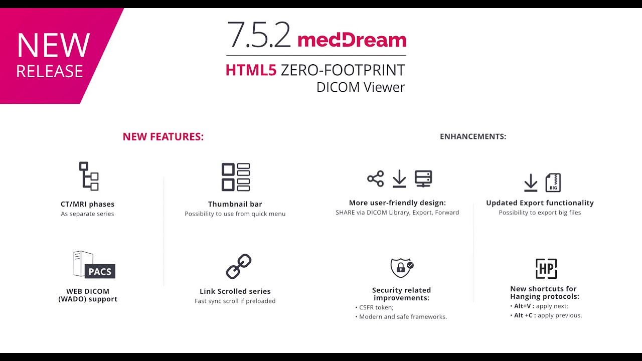 MedDream DICOM Viewer 7.5.2 version video tutorial