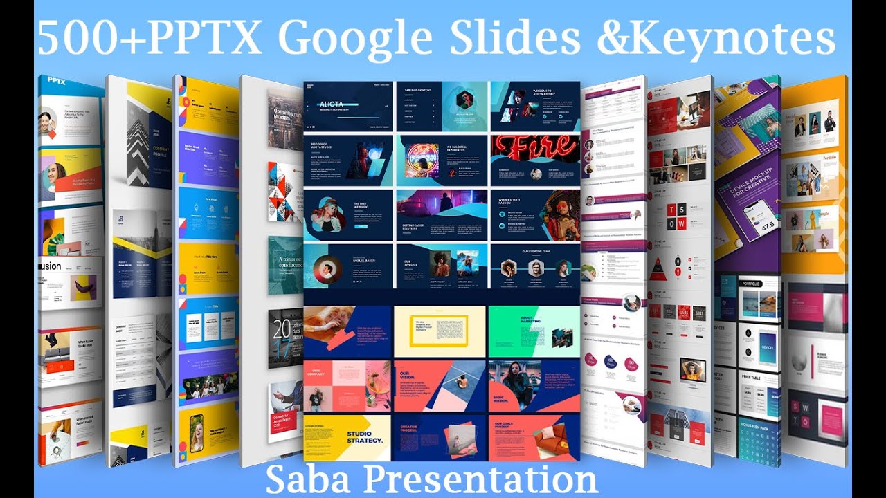 500+ PPTX Google Slides & keynotes Templates | Saba Presentation