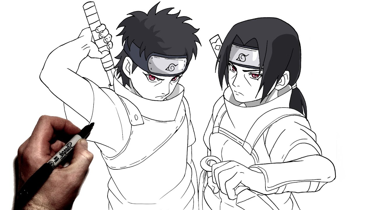 How To Draw Shisui & Itachi | Step By Step | Naruto