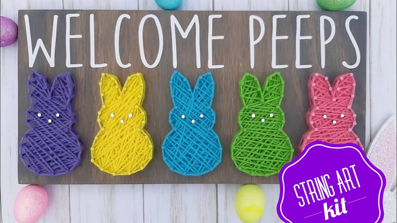 Easter Peeps String Art Kit Tutorial