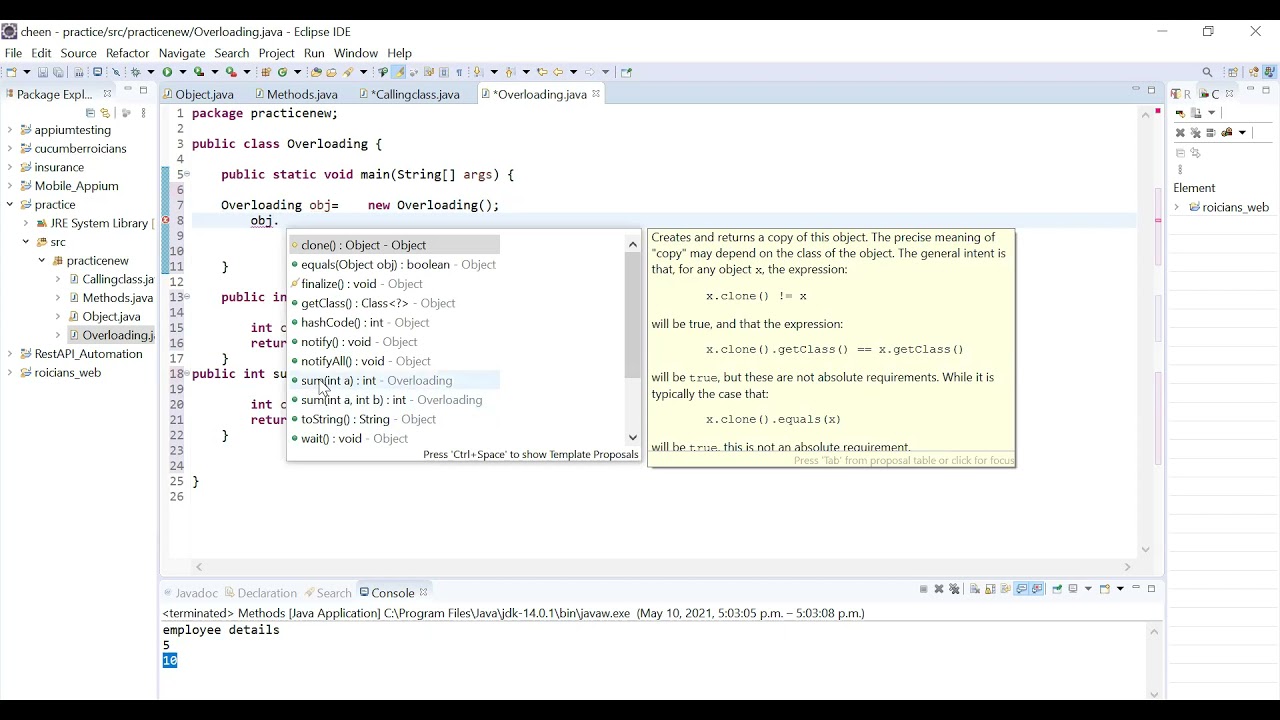 Java Programming Tutorial- Method Overloading- Part 14 | Roicians