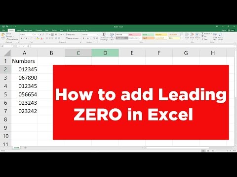 ADDING ZERO BEFORE A NUMBER IN MICROSOFT EXCEL | Excel Tutorial | How To
