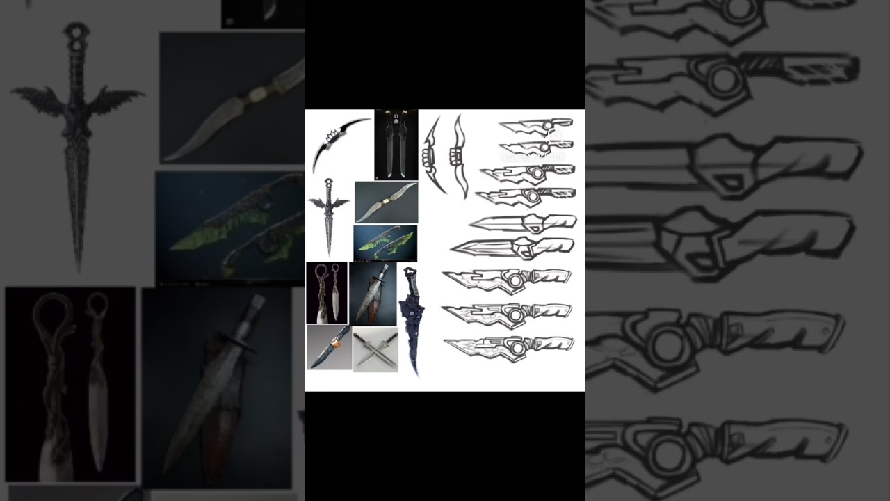 Cyberpunk dagger concept art, sketching stage #conceptart #cyberpunk #digitaldrawing #digitalartist