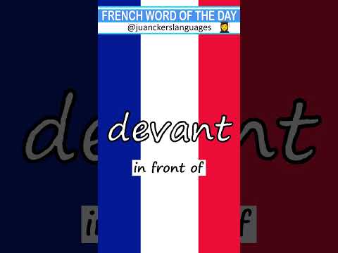 🇫🇷 ✔️FRENCH Word of the Day: DEVANT (In Front Of) 👩🏫 🇫🇷 #learnfrench #frenchbasics