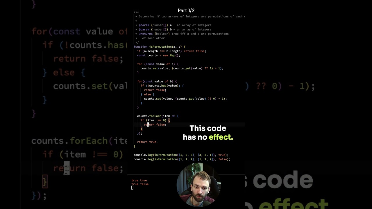 Permutation check Part 1 - let's fix this