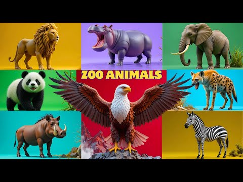 Zoo Animal Sounds Song | Nursery Rhyme for Kids - Learn Animal Names and Sounds