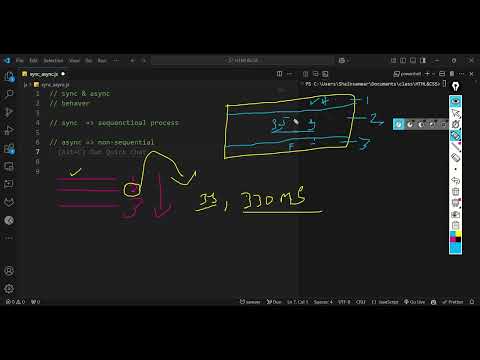 JavaScript 19 | Basic of synchronous and asynchronous in JS | JS in Telugu