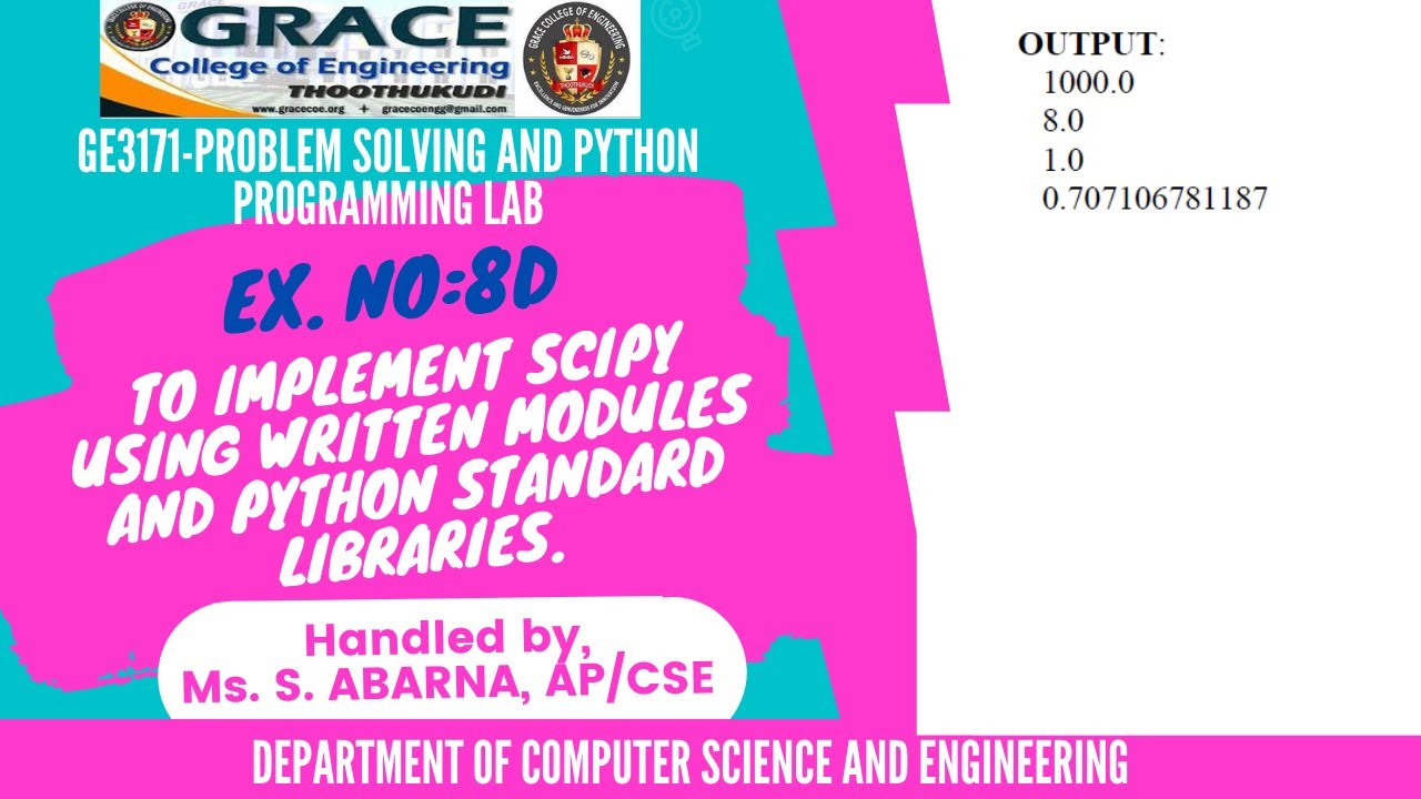GRACE COE-CSE-GE3171-Problem Solving and Python Programming Laboratory-Ex8d