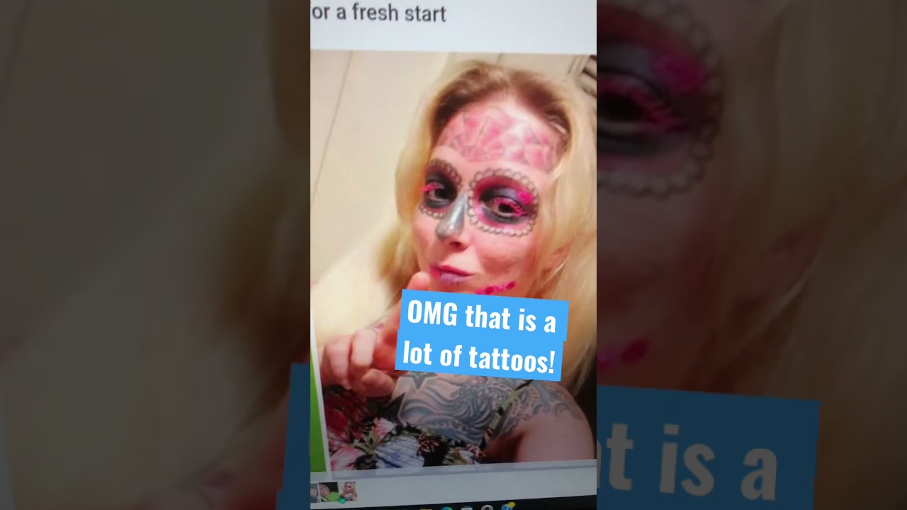 Woman with jarring face tattoos endures painful removal sessions for a fresh start! #shorts #tattoo
