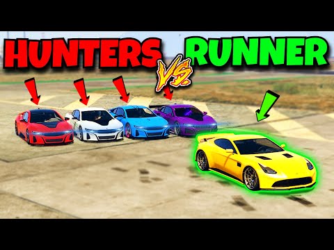 RAPID GTX vs 4 HSW NIOBE's! GTA 5 Manhunt