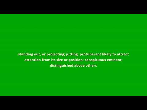 what is the meaning of prominent