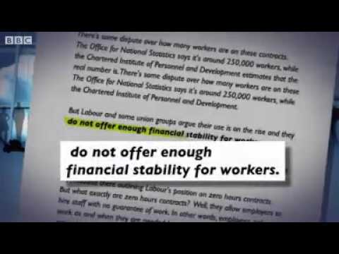 Zero hours contract for workers explained by economist