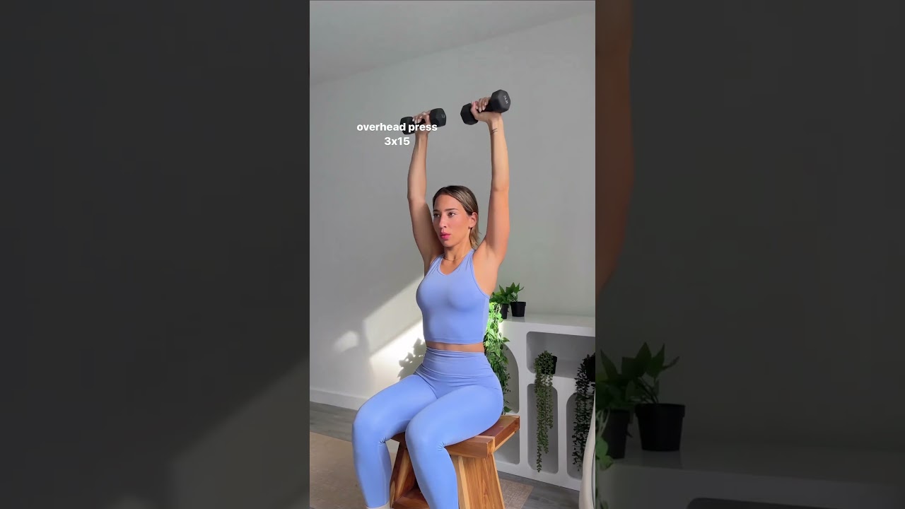 Try this seated arm workout 💪 save it for later 📲 #workoutroutine #fitness #workout
