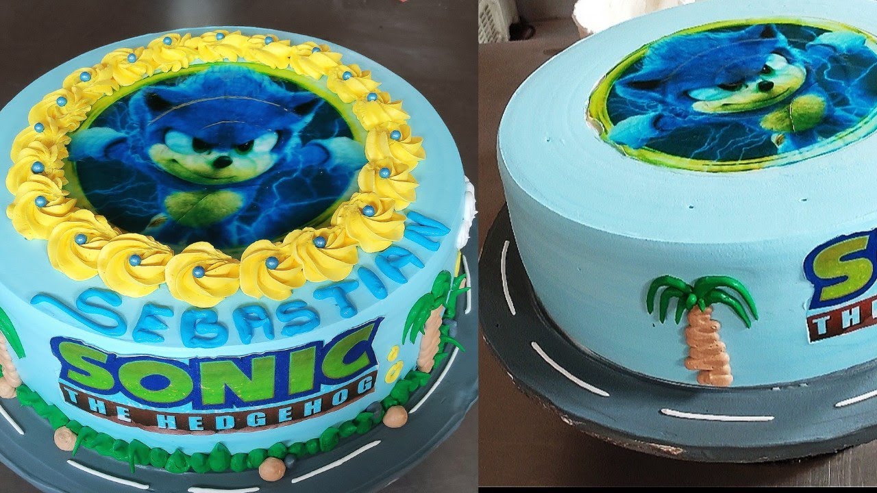 APRENDE A DECORAR PASTEL DE SONIC |   TORTA  DE SONIC EN CREMA MUY FACIL PASO A PASO 🎂