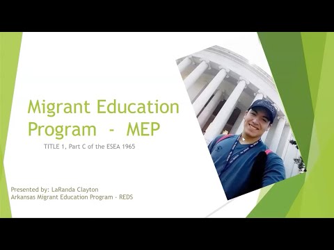 Migrant State Seminar 2021 - What is the Migrant Education Program?