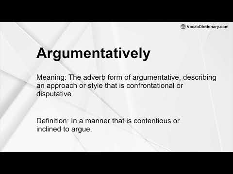 Argumentatively Meaning