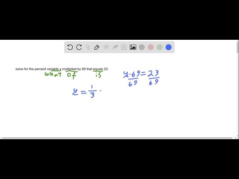 Solve. What percent of 69 is 23 ?