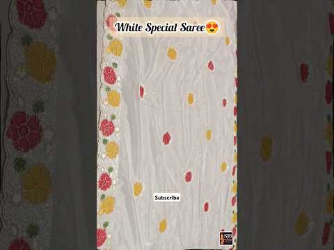 😍 Jaw-Dropping White Saree! |Special White Saree |Latest Designer White Saree #shorts #saree #new