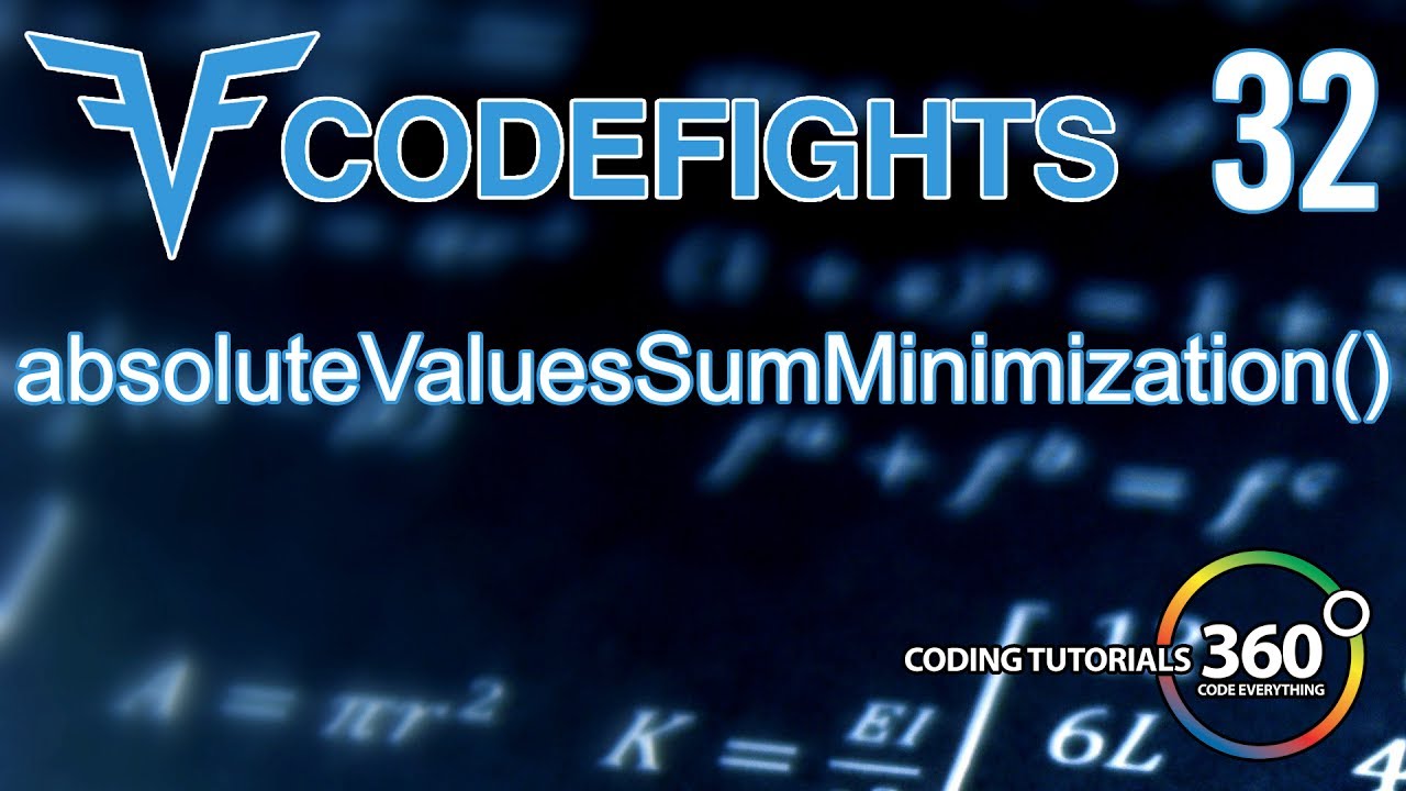 AbsoluteValuesSumMinization | CodeFights Intro Algorithm JavaScript Solution and Breakdown