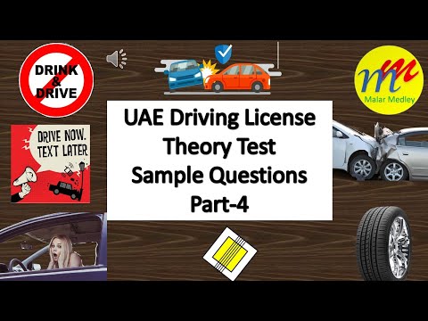 UAE Driving Test - Theory Test - Sample Questions - Part 4