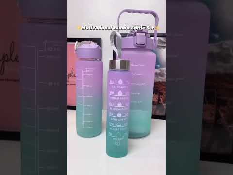 motivational water bottle 3 sets dm for insta @premium_collection03
