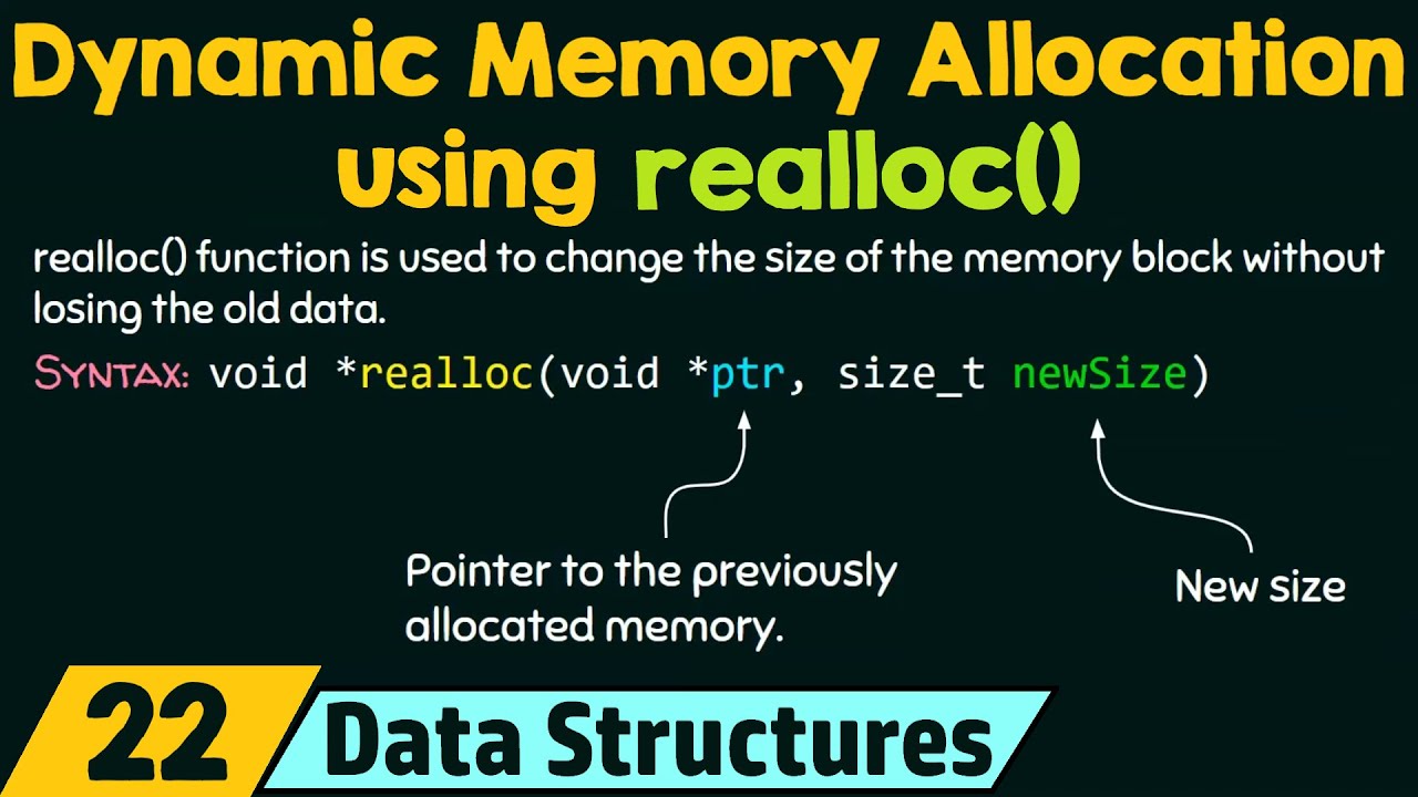 Dynamic Memory Allocation using realloc()
