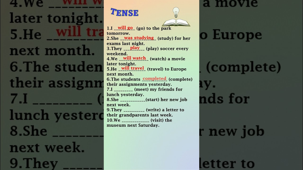 Tense exercise|| Use correct form of Verb #tense #exercise #english  #practice #shorts VS ENGLISH