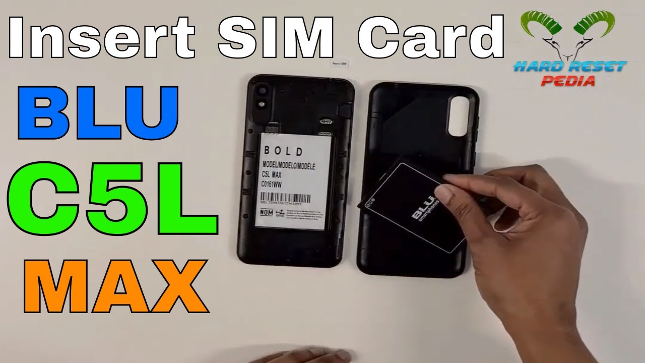BLU C5L Max Insert The SIM Card