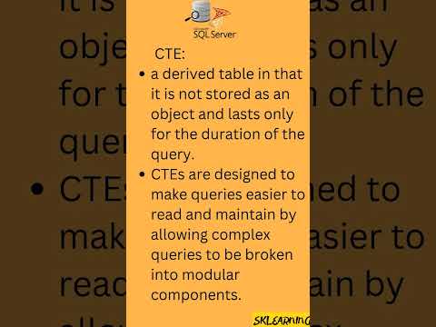 What is CTE in SQL? SQL SERVER