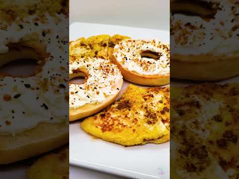 A Simple Breakfast That Always Hits Hard - Spiced Egg & Bagel With Everything Seasoned Cream Cheese