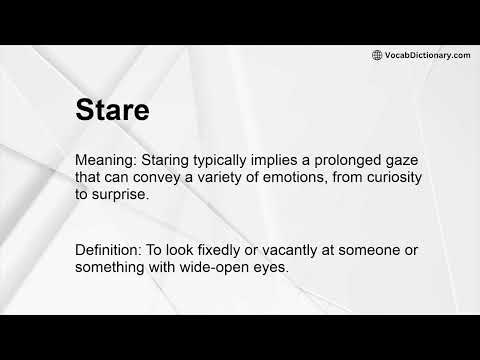 Stare Meaning