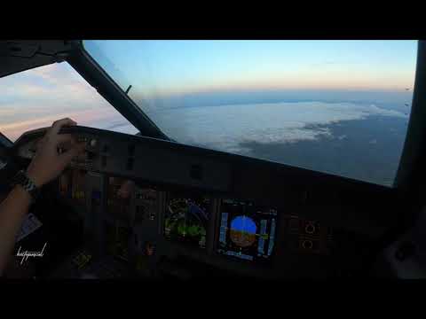 A320 Cockpitview - Early Morning Autoland during LVO´s at Santiago de Compostela Airport SCQ