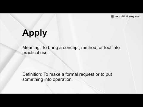 Apply Meaning