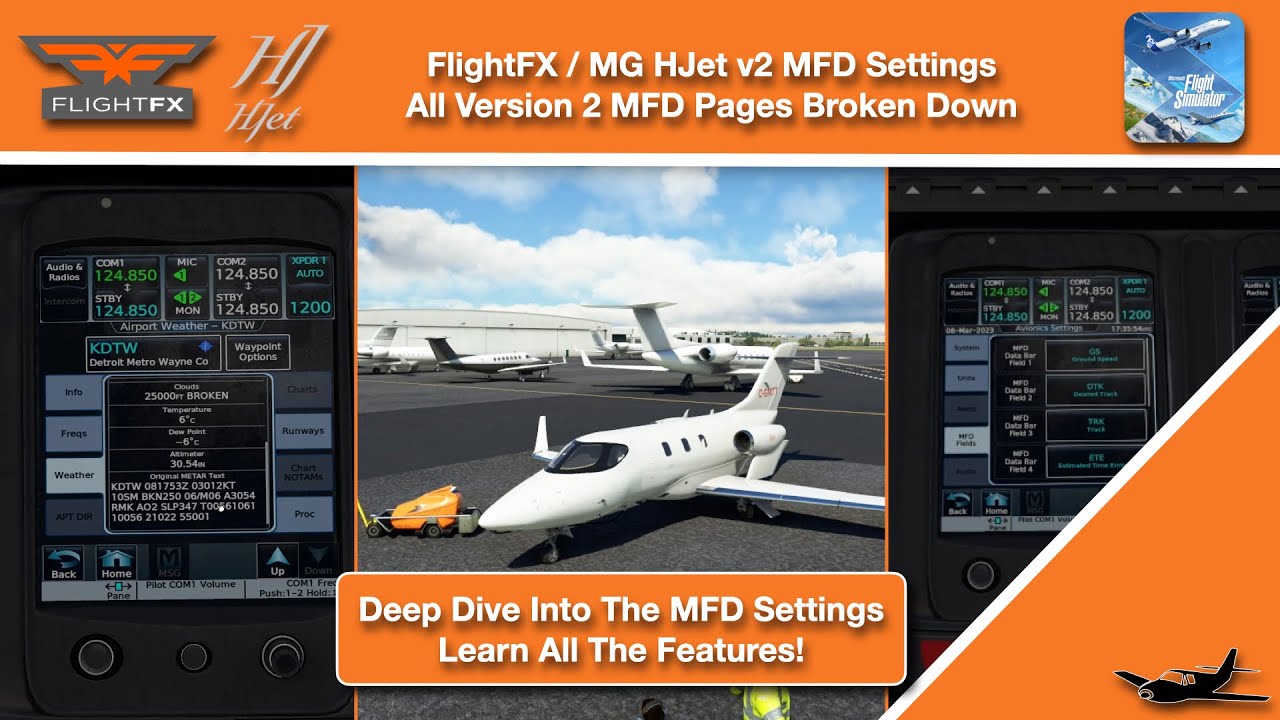HJet version 2 MFD/GTC Settings and Features Breakdown - Videos ...