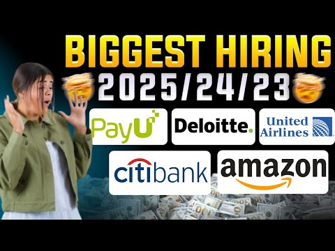 π¨ Biggest Hiring of 2025! Amazon, Deloitte, CitiBank Are Hiring Now β Freshers Must Apply!