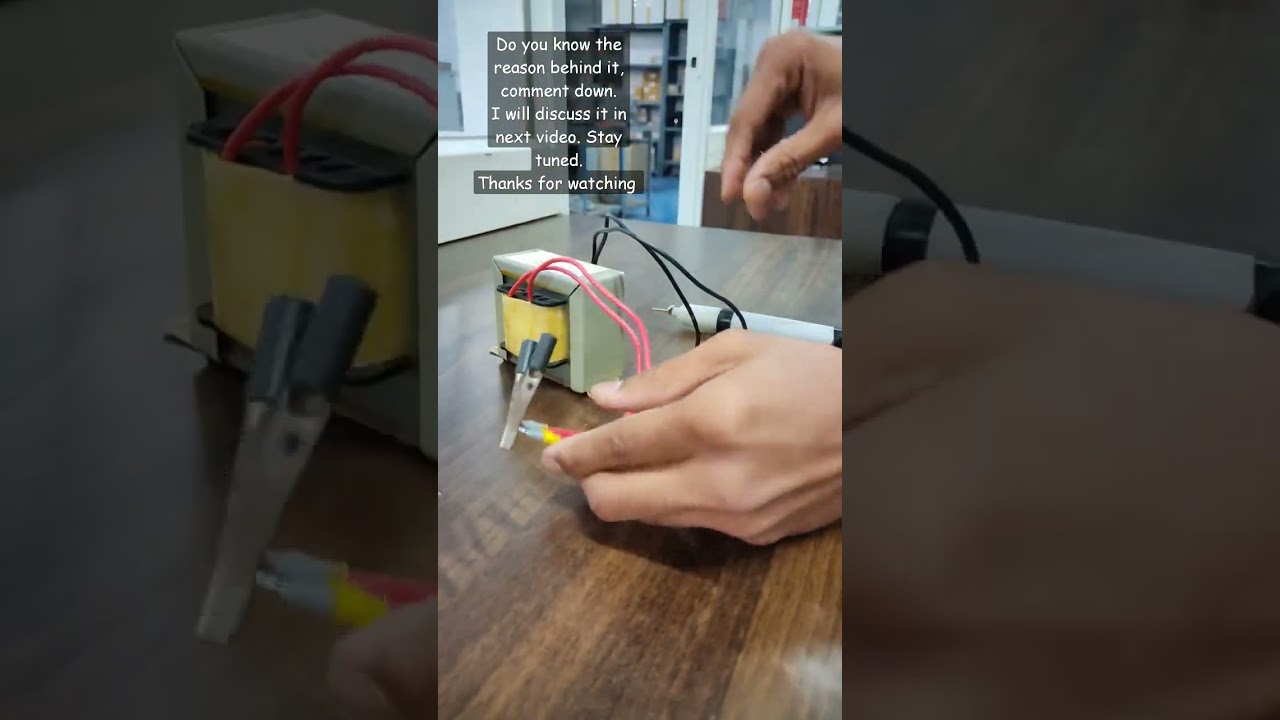transformer operation. #electrical #transformer #experiment #technology
